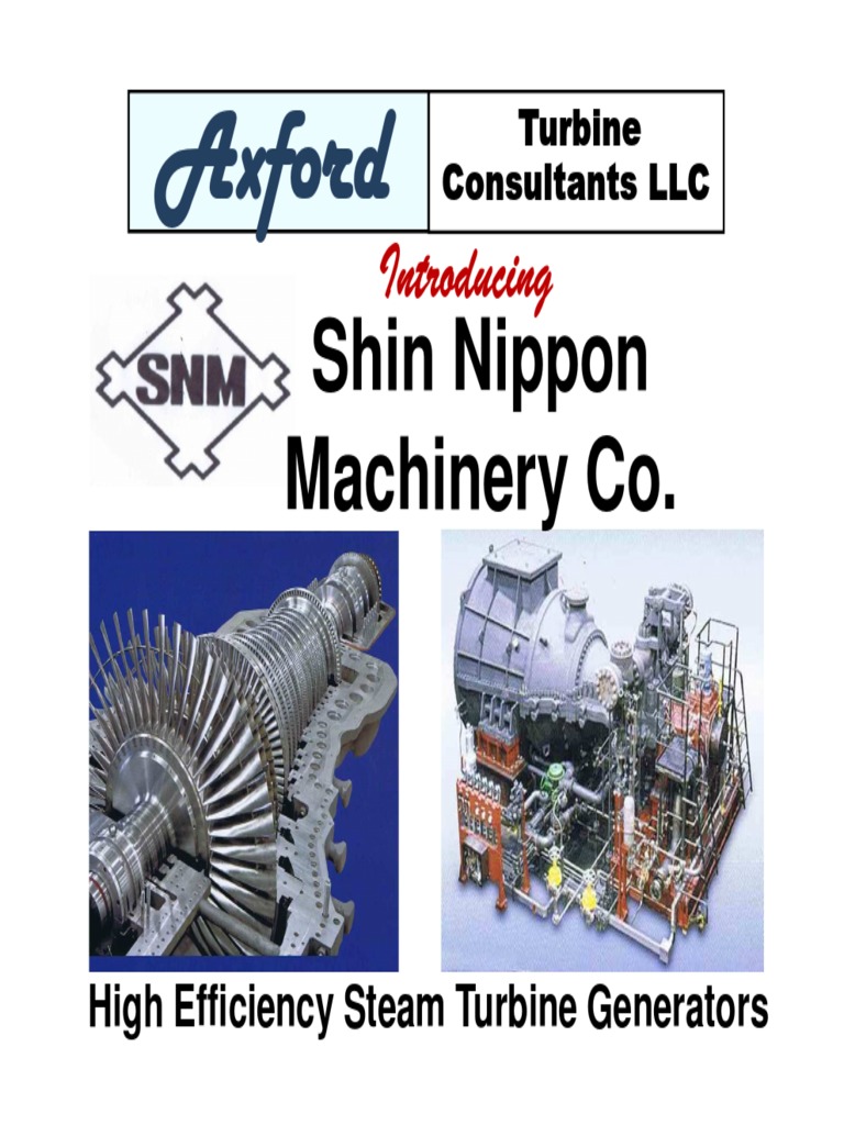Axford: Shin Nippon Machinery Co | PDF | Cogeneration | Electric Generator