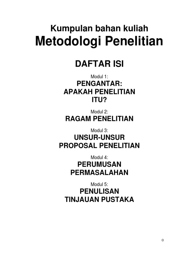 Metode Penelitian | PDF