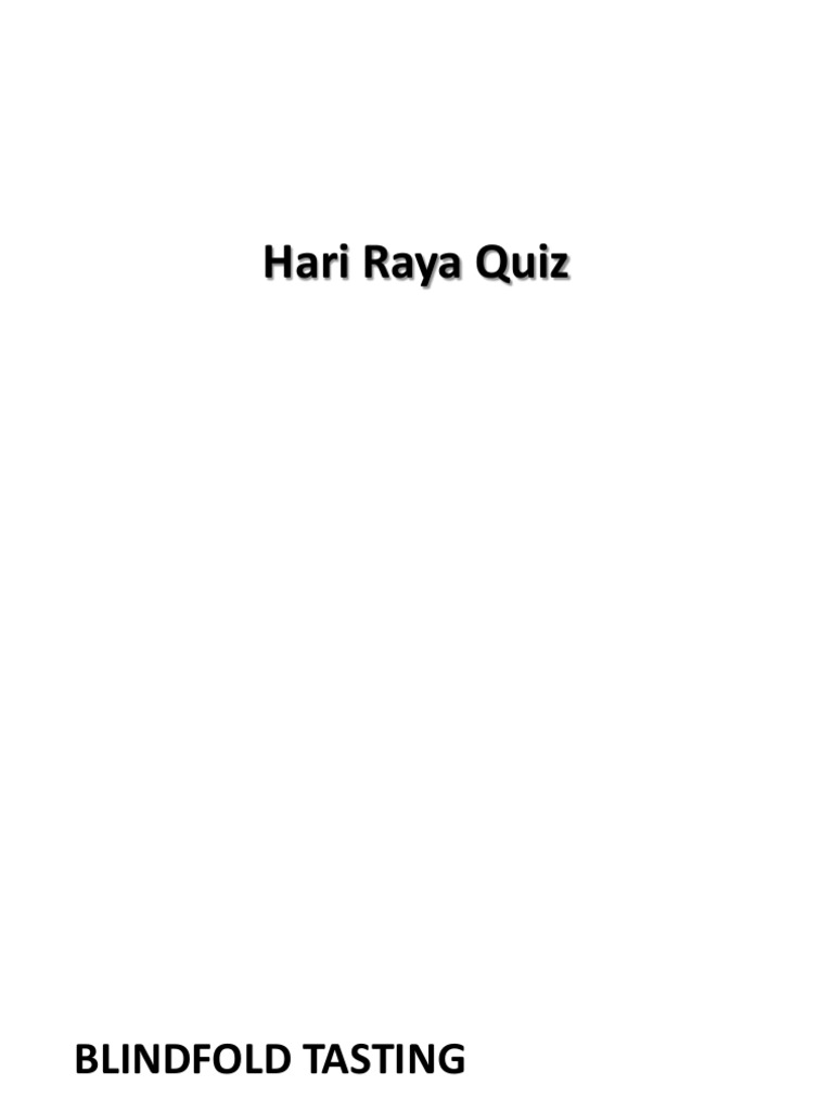 Hari Raya Quiz | PDF