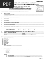 Industrial Electricity Connection Form | PDF | Electric Power ...