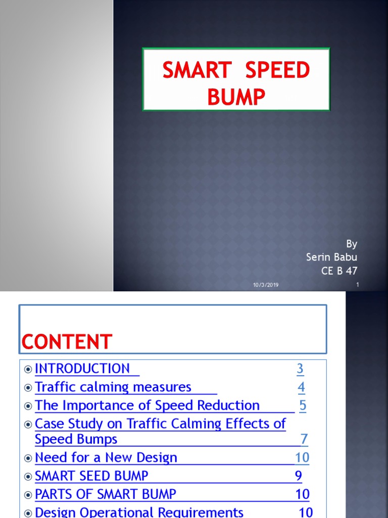Smart Speed Bumps | PDF | Speed Limit | Traffic