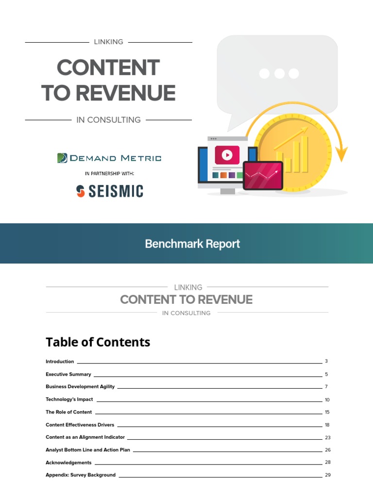 Linking Content To Revenue Benchmark Report 2019 | PDF | Sales | Marketing
