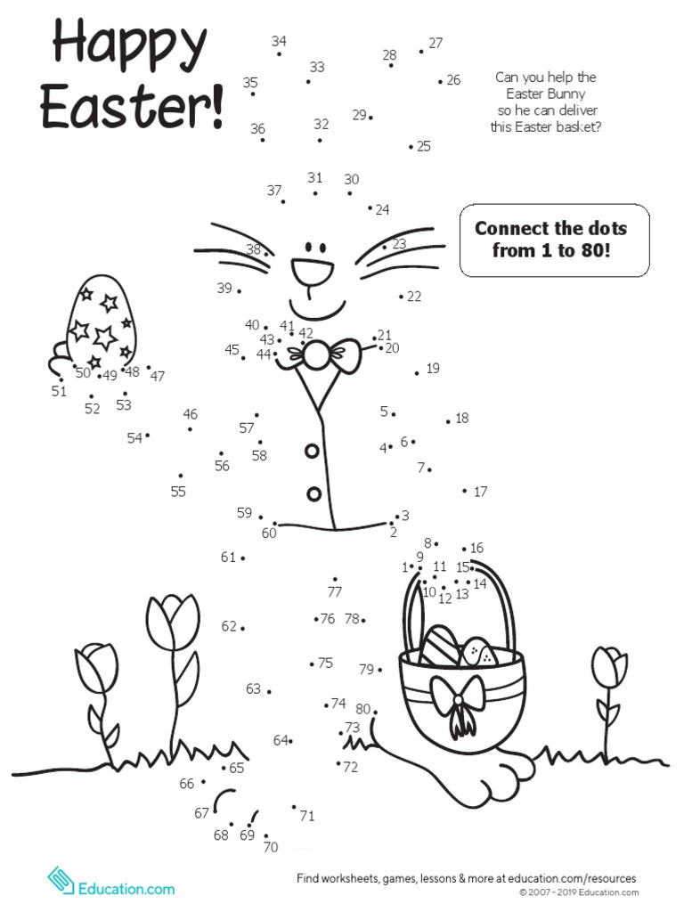 Dot To Dot Easter Bunny | Download Free PDF | Leisure