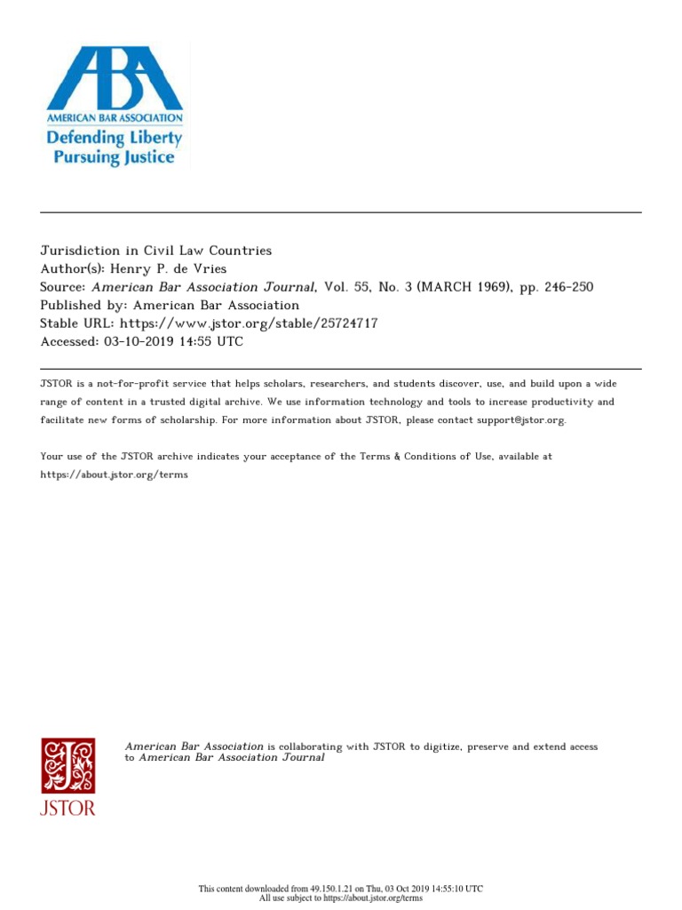 American Bar Association American Bar Association Journal | PDF | Jurisdiction | Lawyer