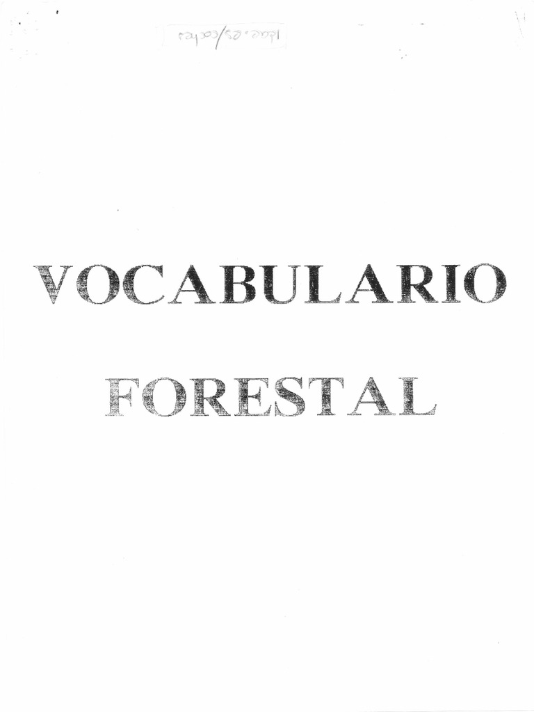 Vocabulario Forestal | PDF | Arboles | Plantas