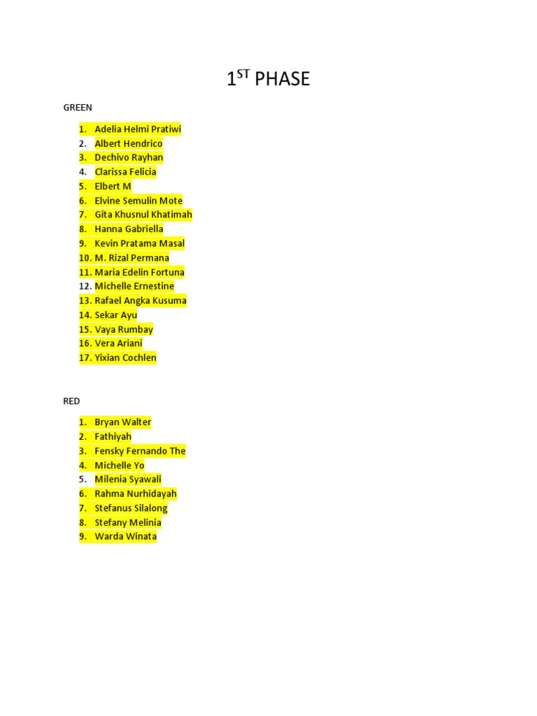 1ST Phase | PDF