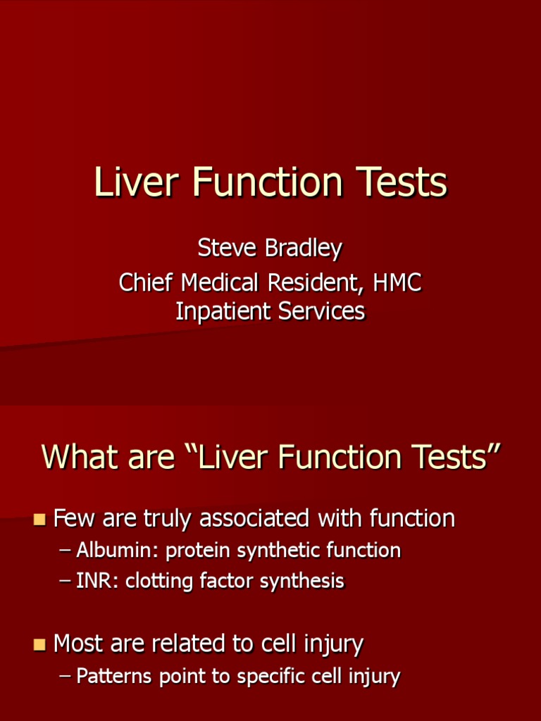 Understanding Liver Function Tests | PDF | Hepatitis | Digestive Diseases