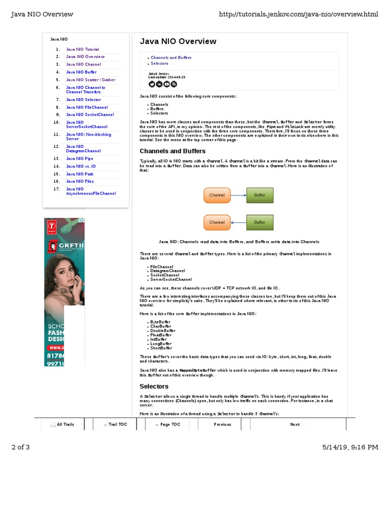 Java NIO Overview | PDF | Data Buffer | Java (Programming Language)