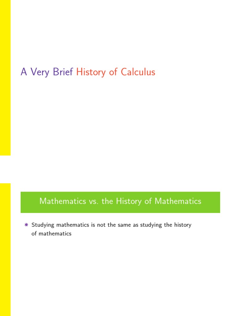History of Calculus | PDF | Calculus | Derivative