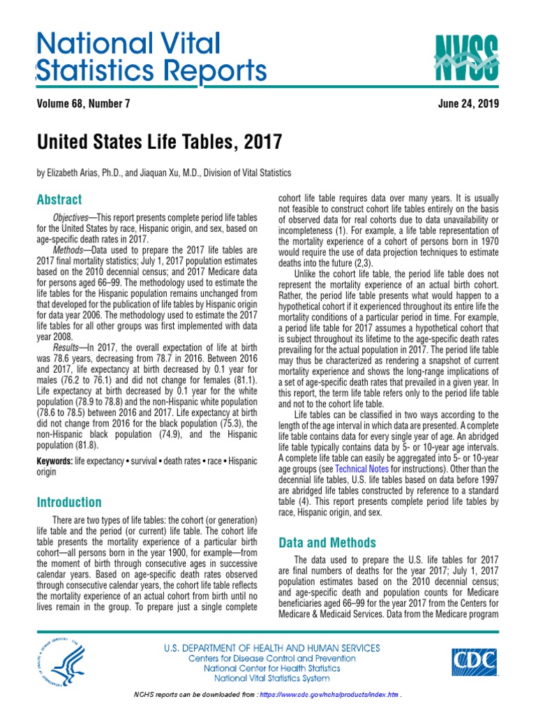 Life Expectancy Insurance Table | PDF | Life Expectancy | Demography