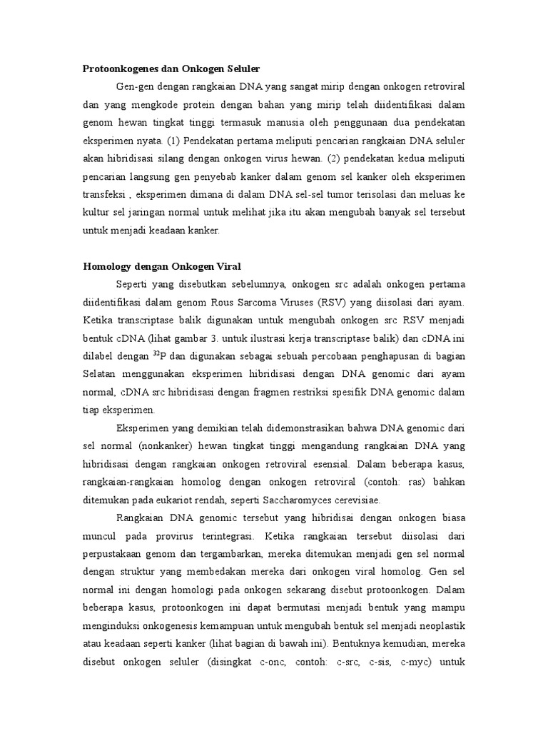 Protoonkogenes Dan Onkogen Seluler | PDF
