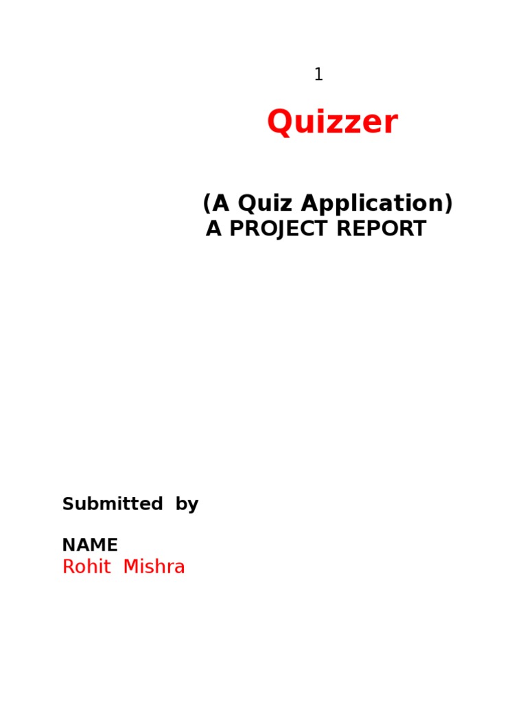 Quiz Project | PDF | Java Virtual Machine | Java (Programming Language)