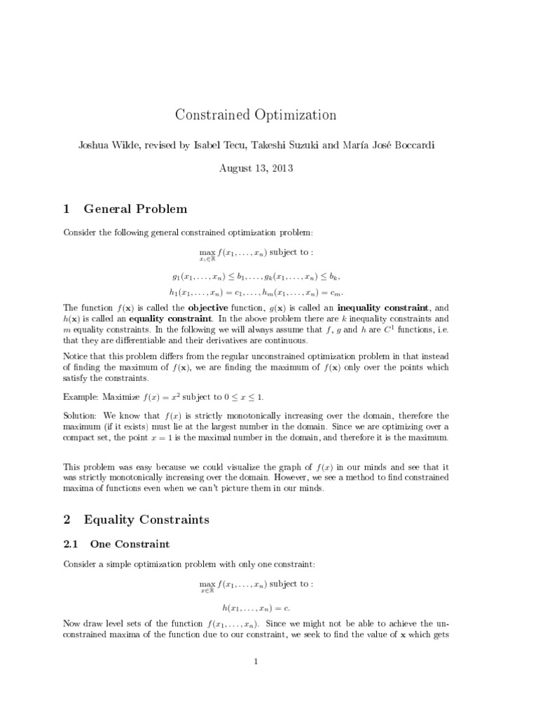 Constrained Optimization | PDF | Mathematical Optimization | Numerical Analysis