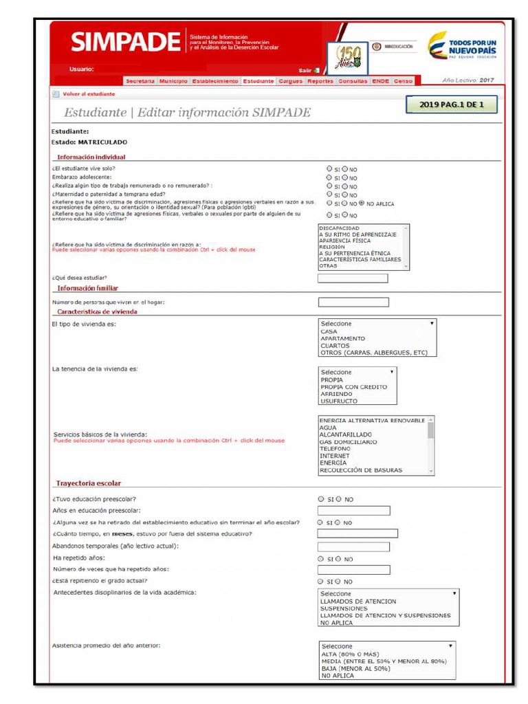Formato Simpade 2019 PDF | PDF