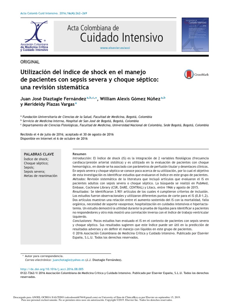 Indice de Shock | PDF | Septicemia | Medicina
