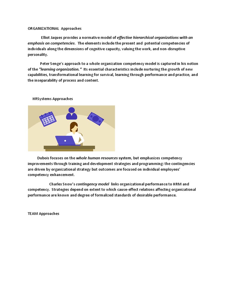 Emphasis On Competencies. The Elements Include The Present and ...