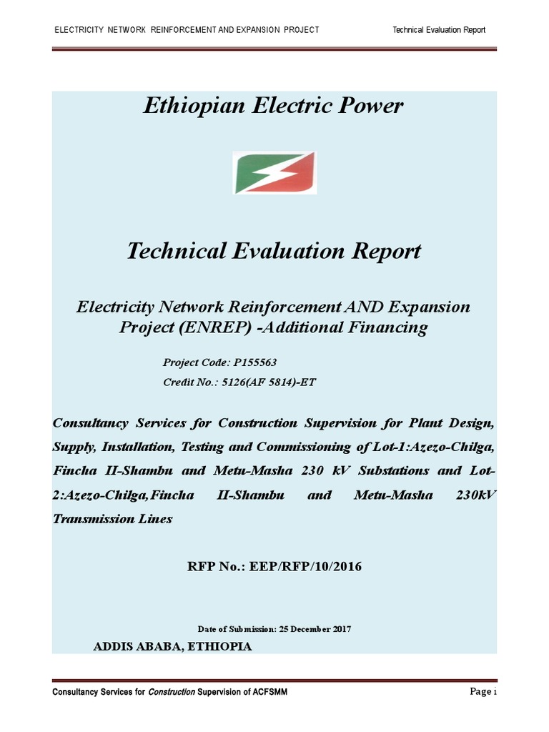 Technical Evaluation Report For ENREP Consultant | PDF | Electric Power ...