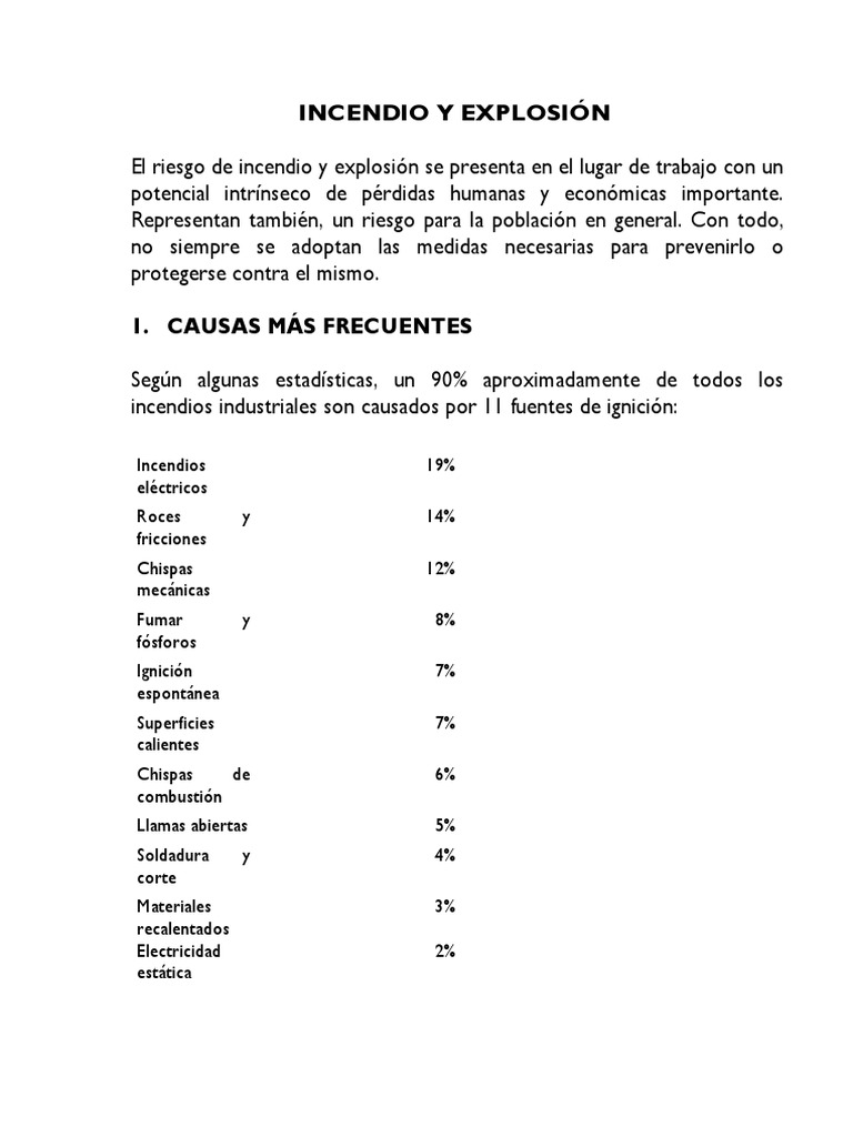 Riesgo Incendio - Explosion R | PDF | Combustión | Oxígeno