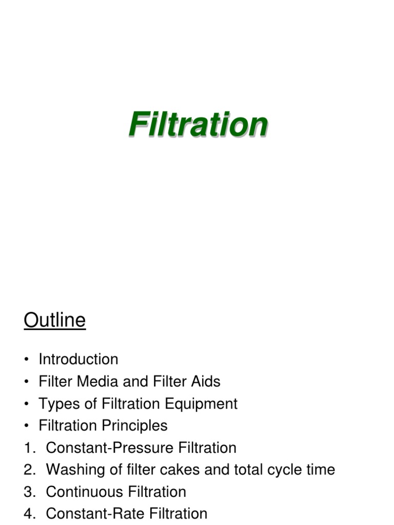 Filtration | PDF | Filtration | Chemical Process Engineering