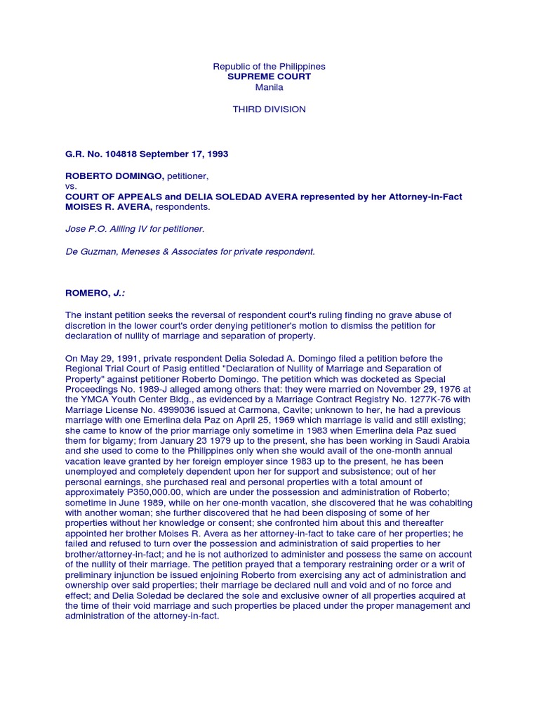 Persons - Cases Part 7 | PDF | Annulment | Marriage