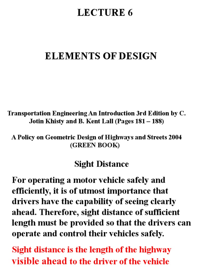 Lecture No 6 | PDF | Traffic | Transportation Engineering