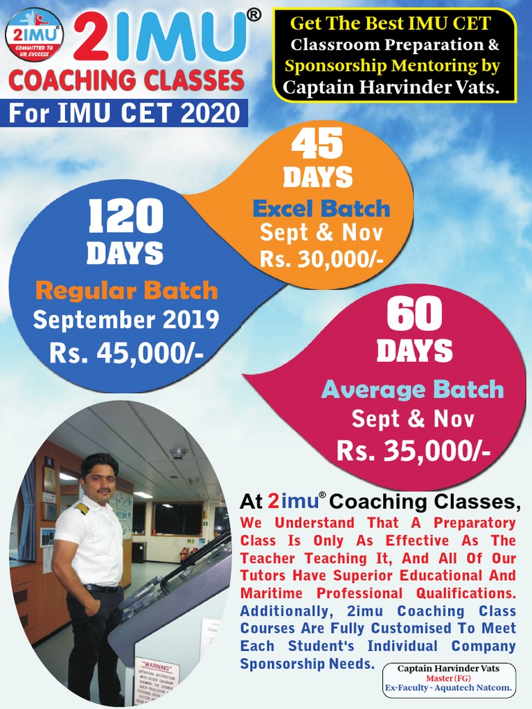 Regular Batch: For IMU CET 2020 | PDF