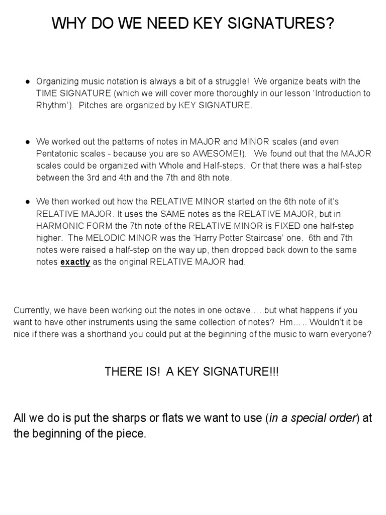 Music Theory - Key Signatures PDF | PDF | Minor Scale | Scale (Music)