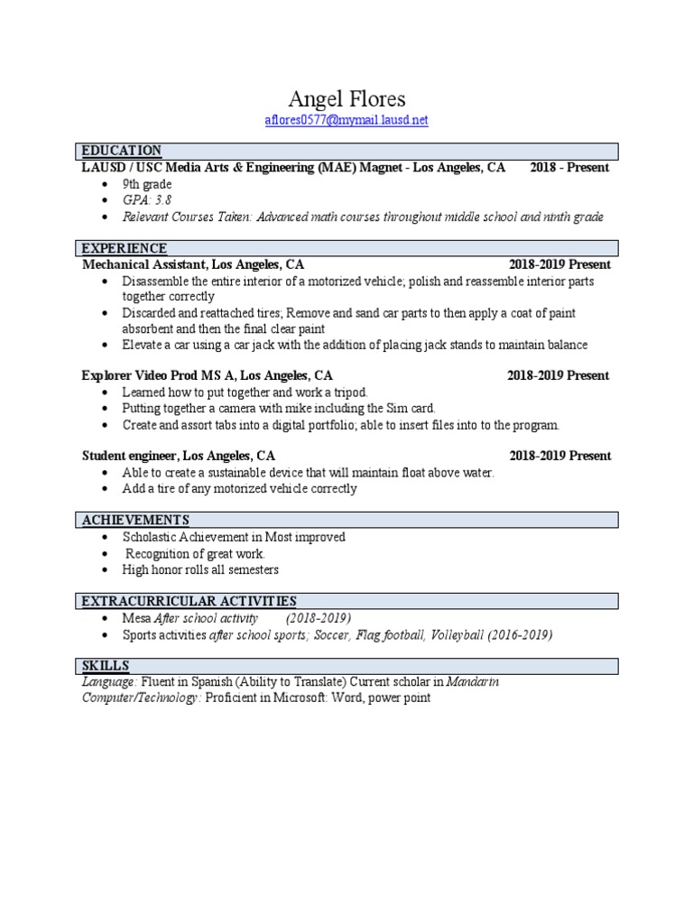 Angel Flores Resume v4 Final | PDF