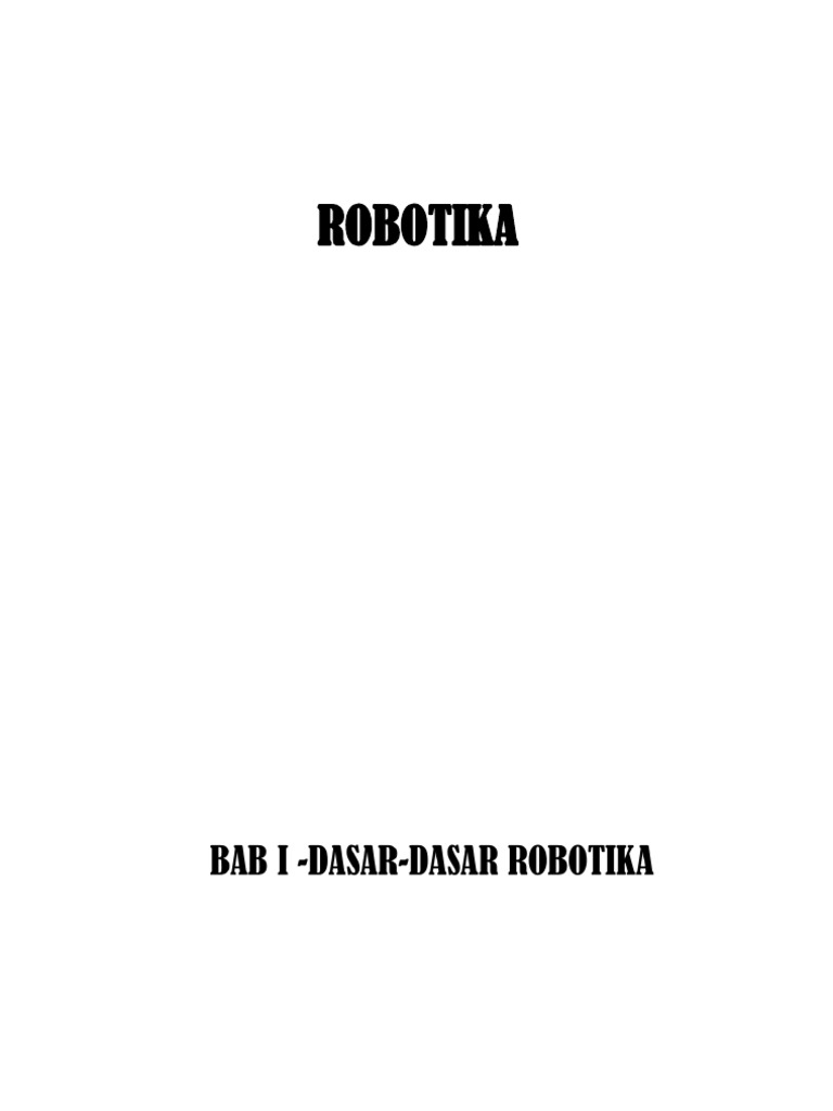 Jenis dan Sistem Robotika Modern | PDF