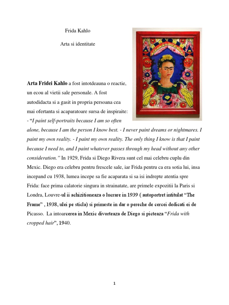 Frida Kahlo | PDF | Art Movements | Aesthetics
