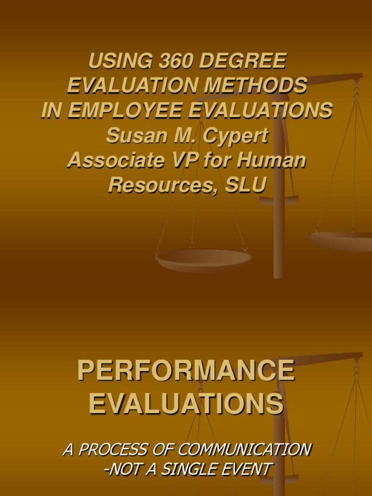 Using 360 Degree Evaluation Methods - Slu | PDF | Evaluation ...