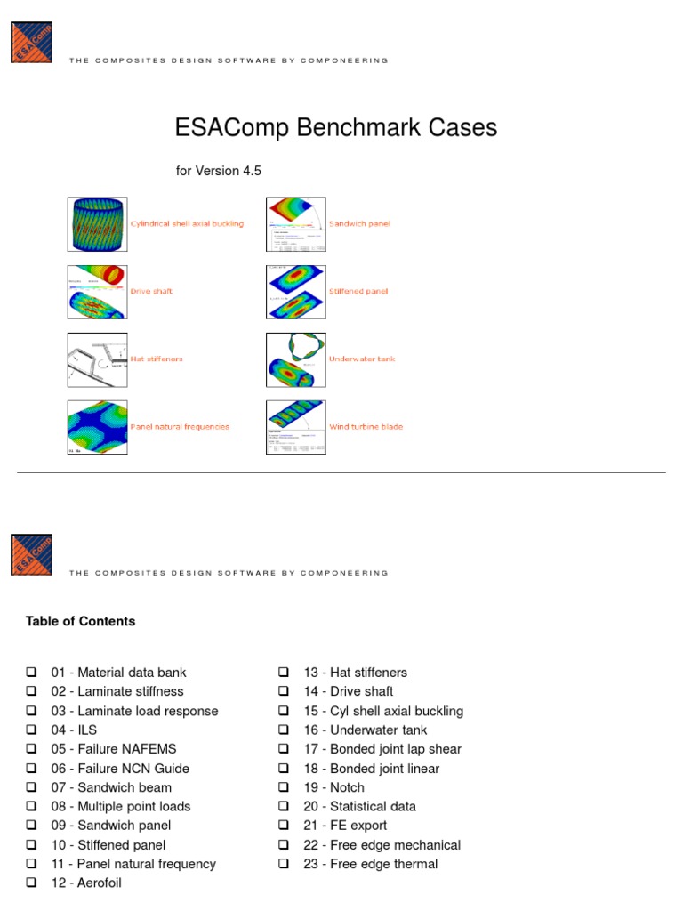 ESAComp Benchmark Cases | PDF | Composite Material | Stress (Mechanics)