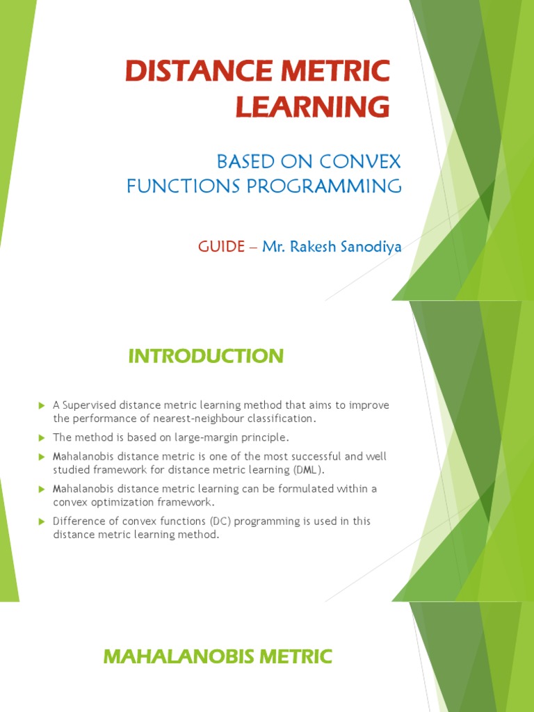 Distance Metric Learning | PDF | Mathematical Optimization ...