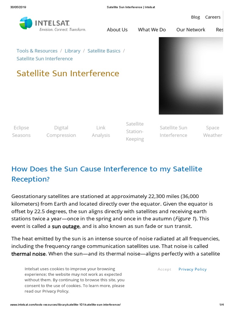 Satellite Sun Interference Guide | PDF | Satellite | Communications ...