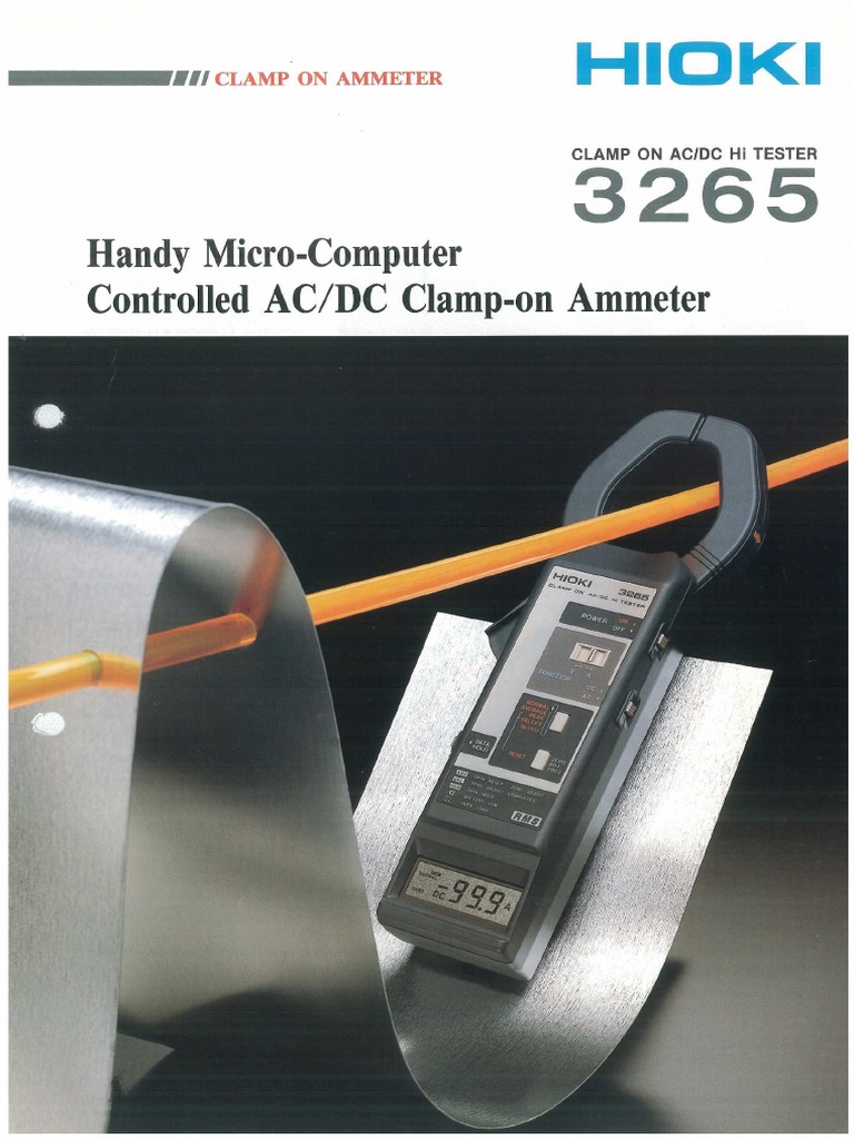 Tangamperemeter Hioki 3265 | PDF