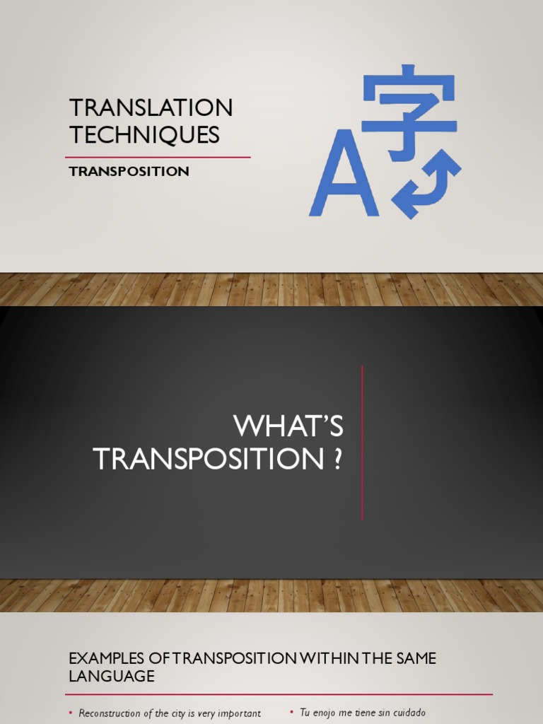 Understanding Transposition in Translation | PDF