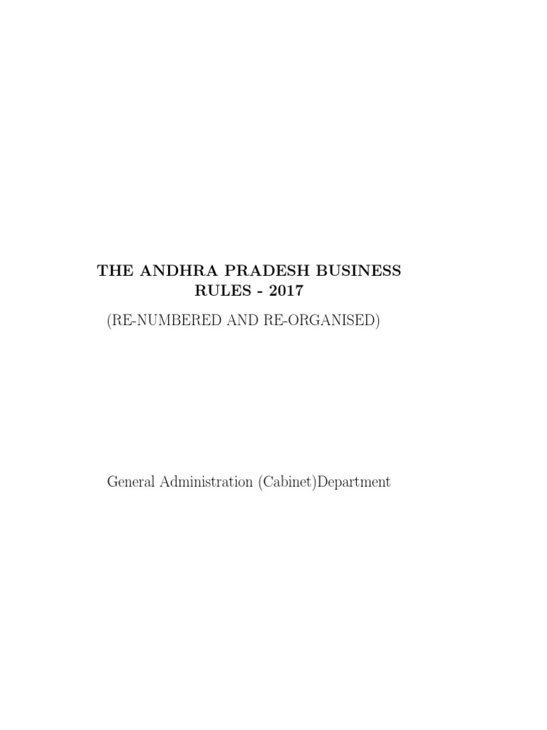 Business Rules | PDF | Bill (Law) | Cabinet (Government)