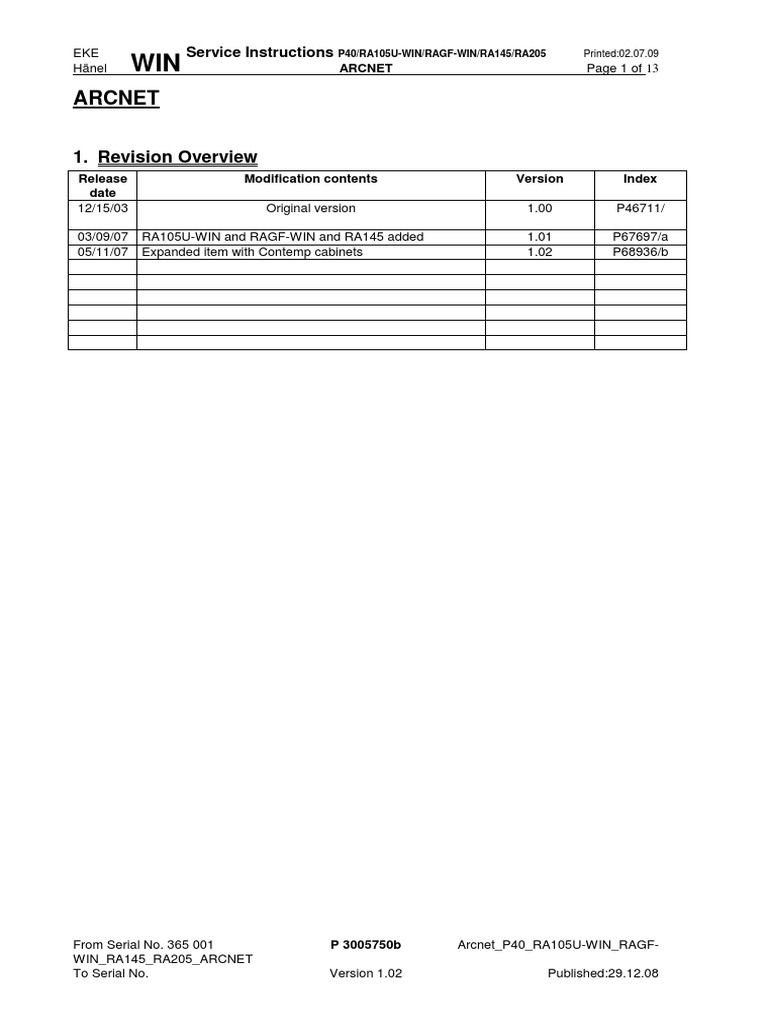 Arcnet: 1. Revision Overview | PDF | Coaxial Cable | Electrical Connector