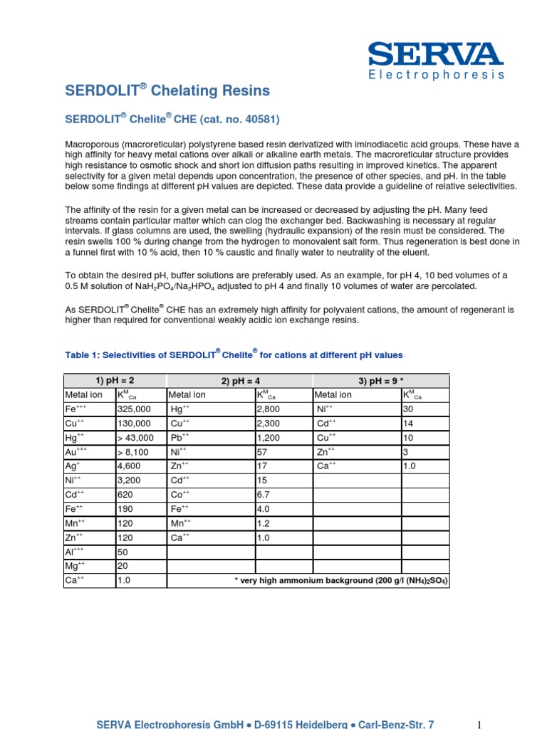 Resin A | PDF | Ph | Buffer Solution