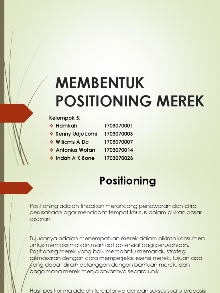 Membentuk Positioning Merek | PDF