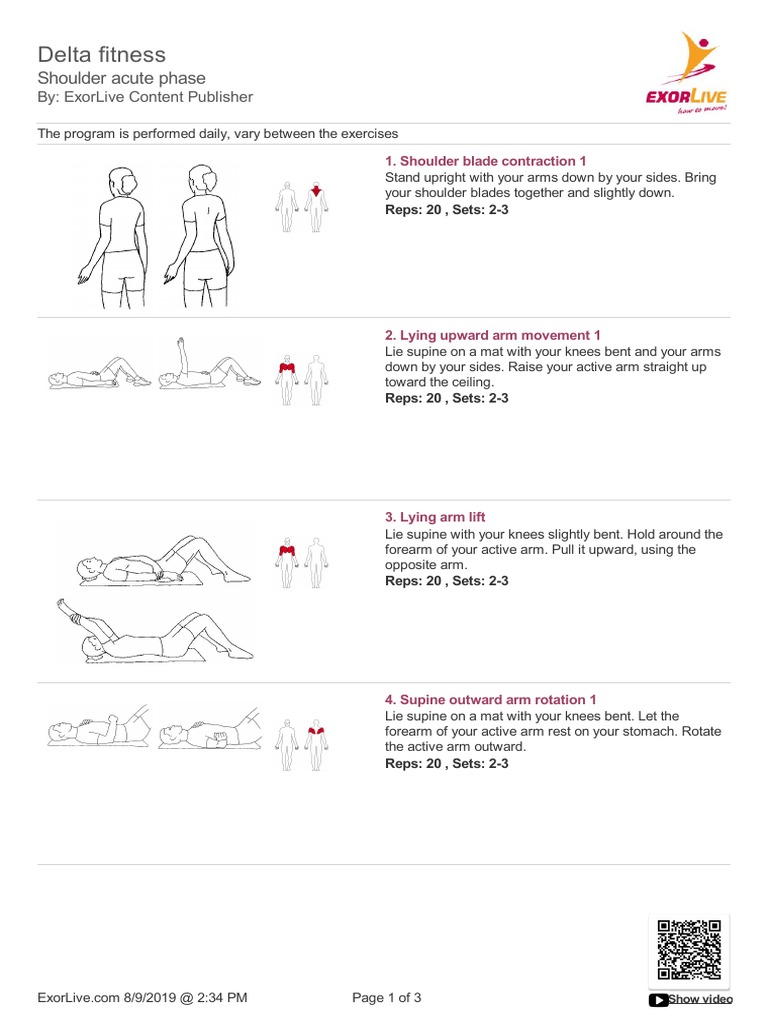 A Daily Shoulder Rehabilitation Routine Featuring 11 Exercises to ...