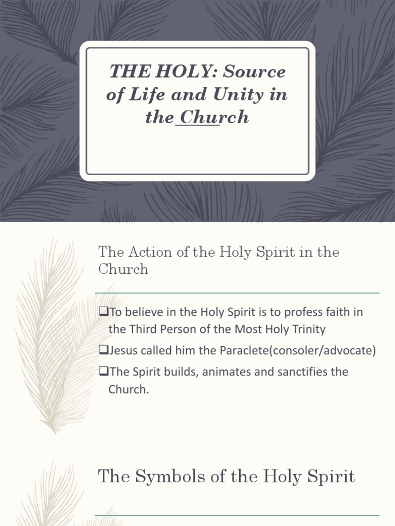 THE HOLY SPIRIT Source of Life | PDF | Confirmation | Baptism