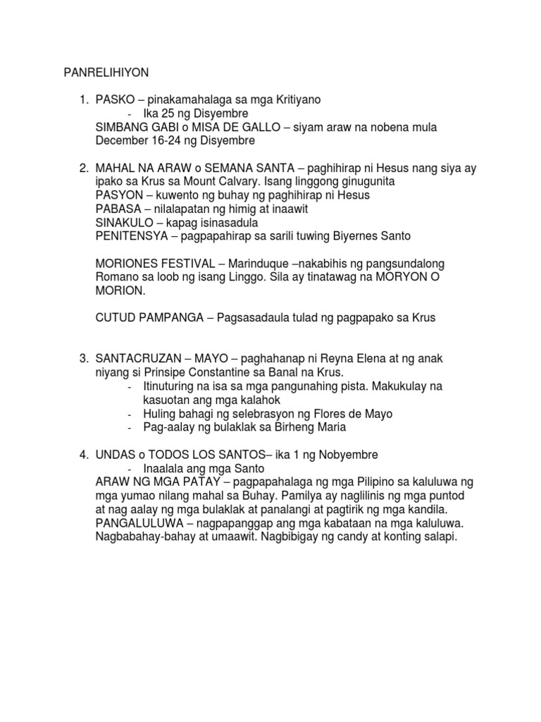 PANRELIHIYON | PDF