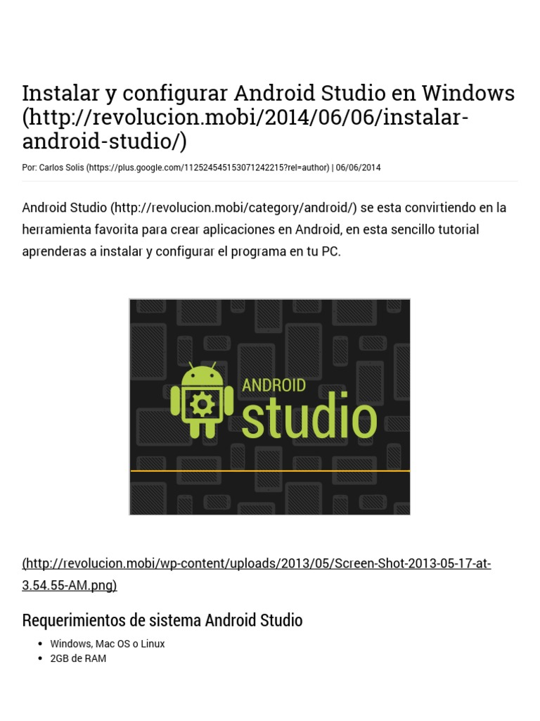 Instalar Android Studio en Windows (JAVA - HOME) | PDF | Android ...