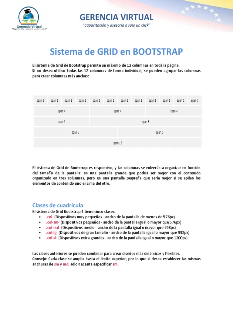 Sistema de Grid en Bootstrap | PDF | Informática | Áreas de informática