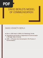 Berlo's Model of Communication | PDF | Communication | Cognition