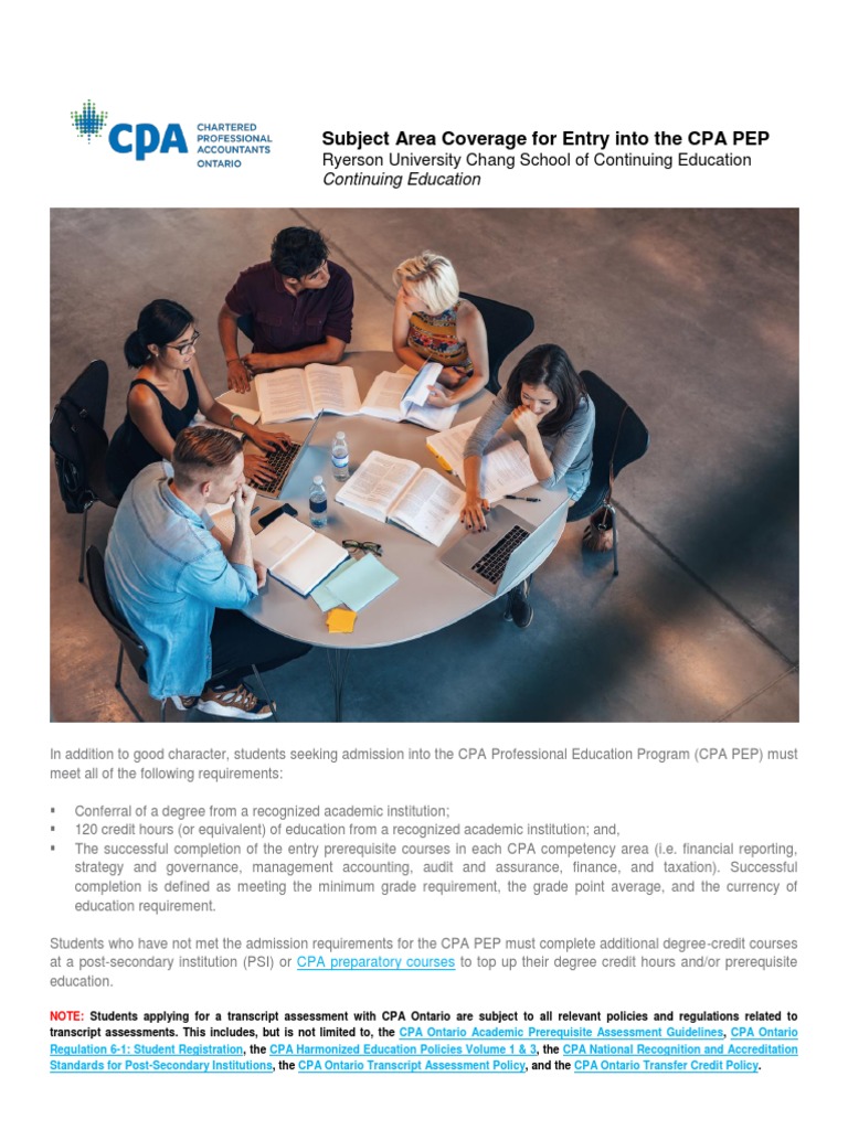 Ryerson ConEd - 201718v3 PDF | PDF | Certified Public Accountant | University And College Admission