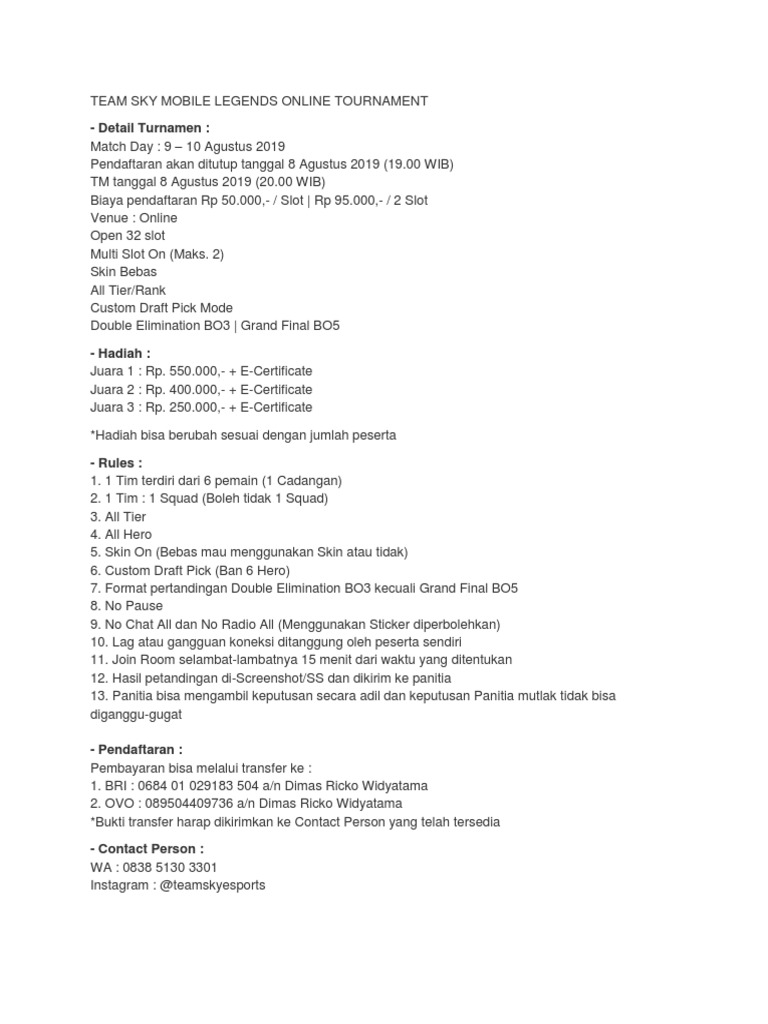 Mobile Legends | PDF | Olahraga & Rekreasi