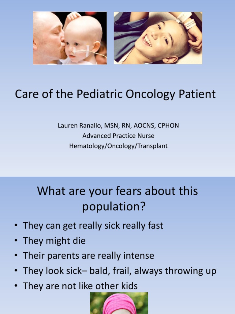 Care of The Pediatric Oncology Patient | PDF | Chemotherapy | Leukemia
