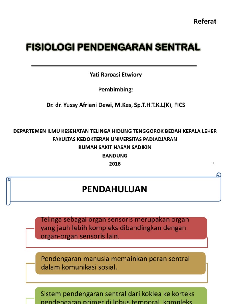 Fisiologi Pendengaran Sentral | PDF
